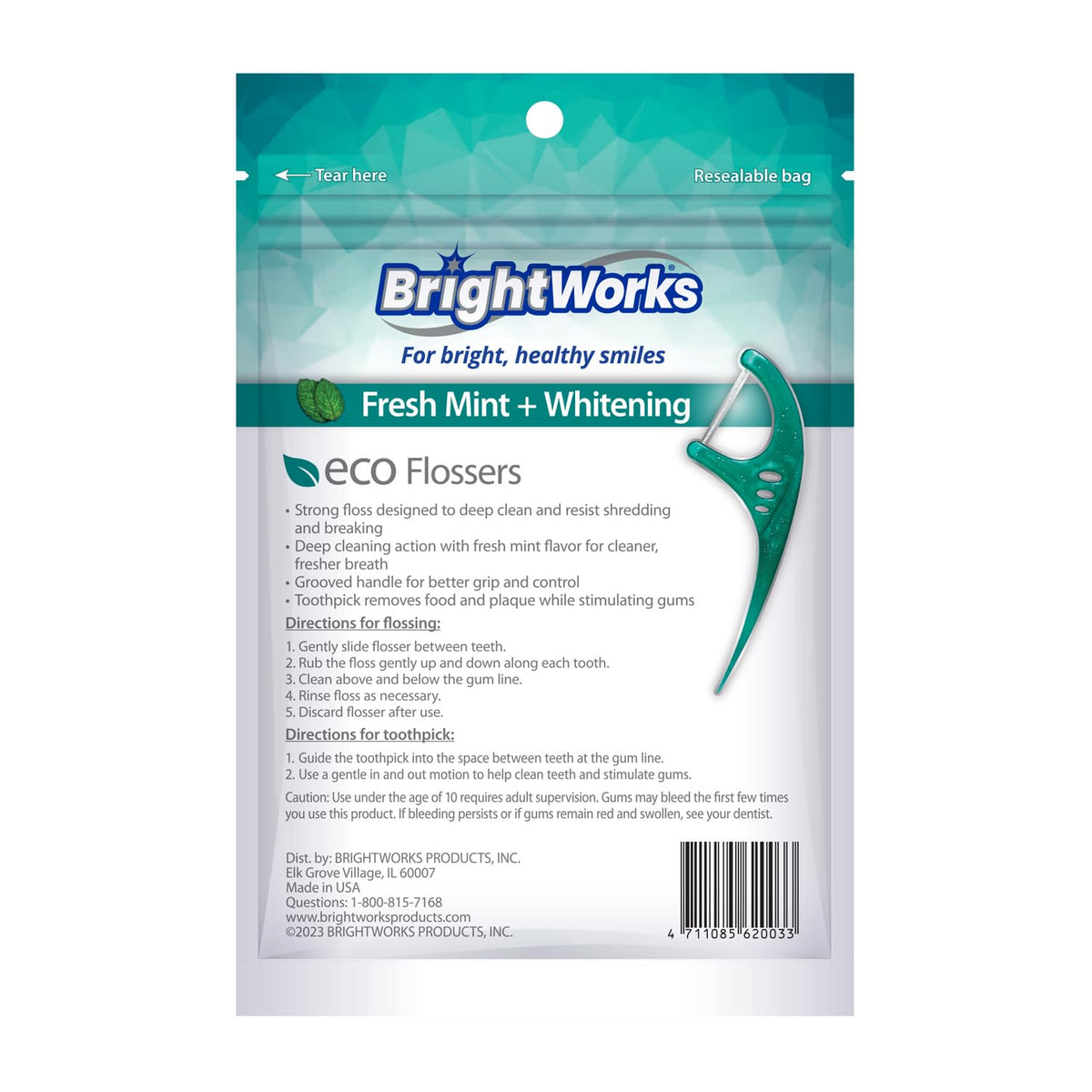 ECO Sustainable Floss Picks - 270 Count - Made in USA 100% Recycled Pl ...
