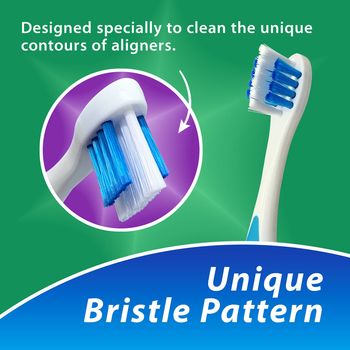 BrightWorks Aligner Brush - Clean aligners retainers mouthguards - 1PC ...